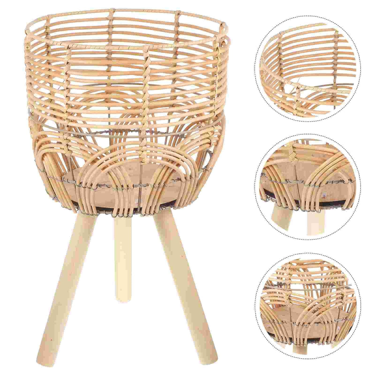 Cache-Pot sur Pied en Osier Tressé | Maison de l'Osier